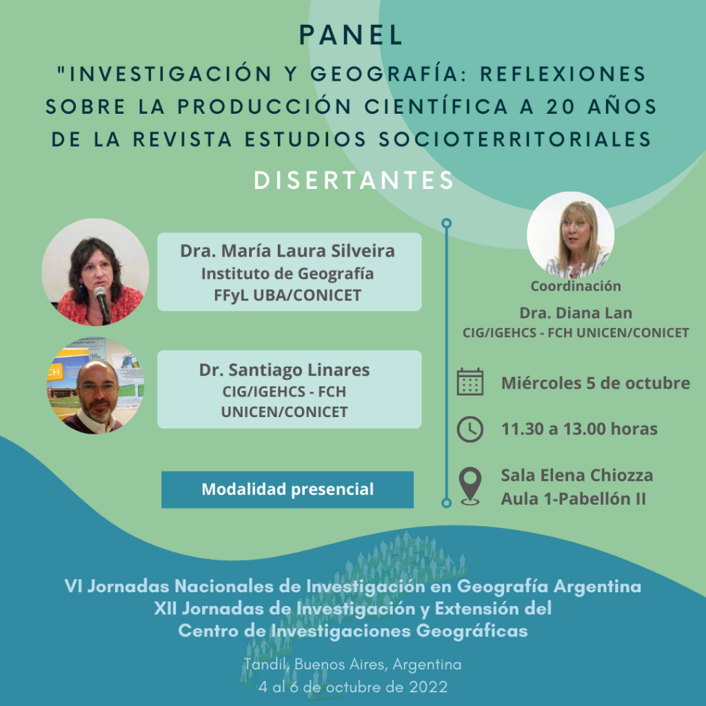 Panel VI JONIGA 2022 – Centro de Investigaciones Geográficas